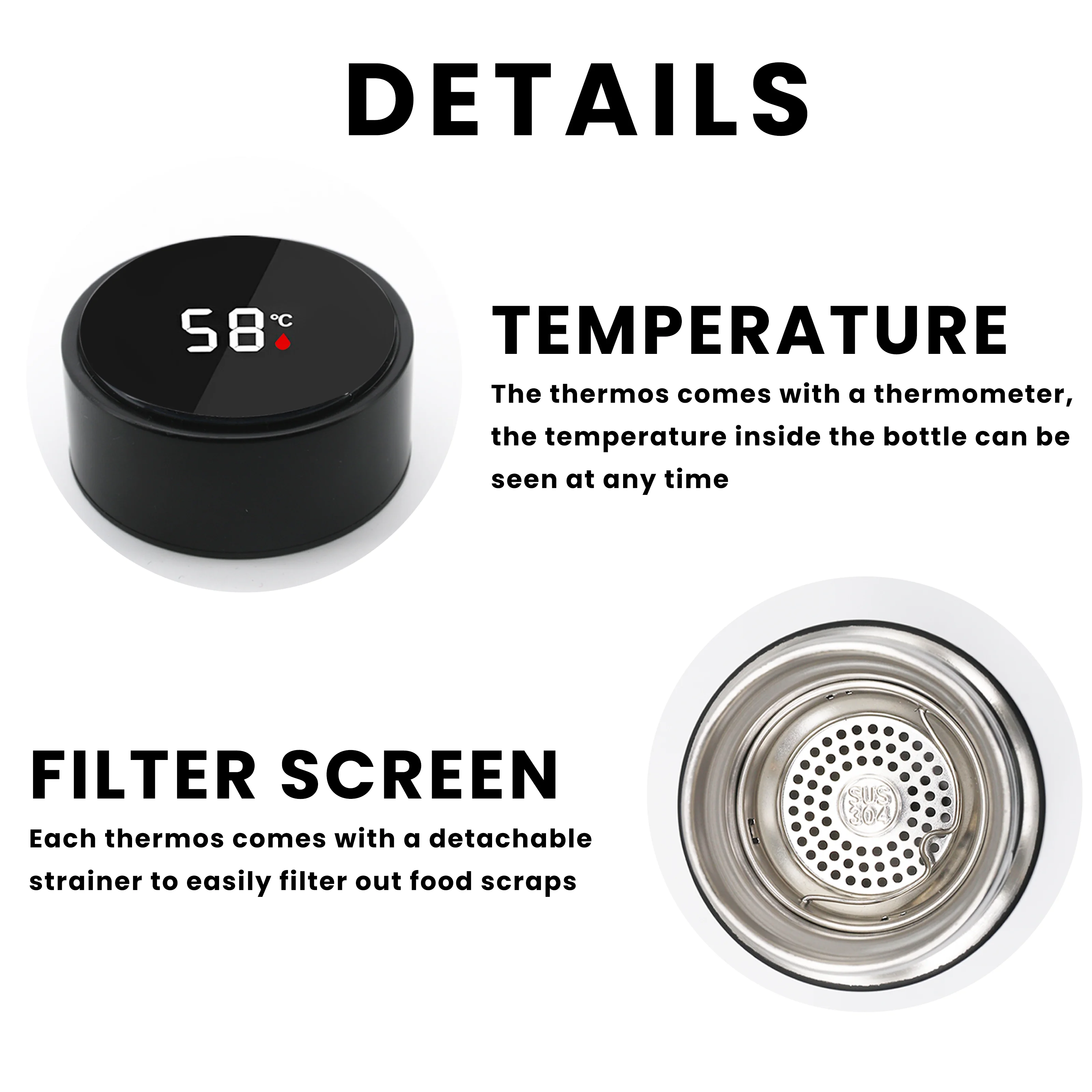 Wholesale 500ml Coffee Thermos Tumbler Vacuum Flask Digital Smart Water ...