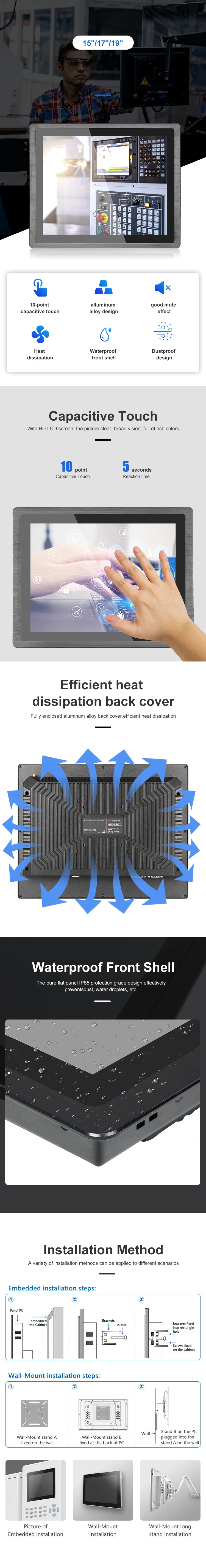 17 Inch Industrial Waterproof Aio Ip65 Touch Panel Pc - Buy 17inch Aio ...