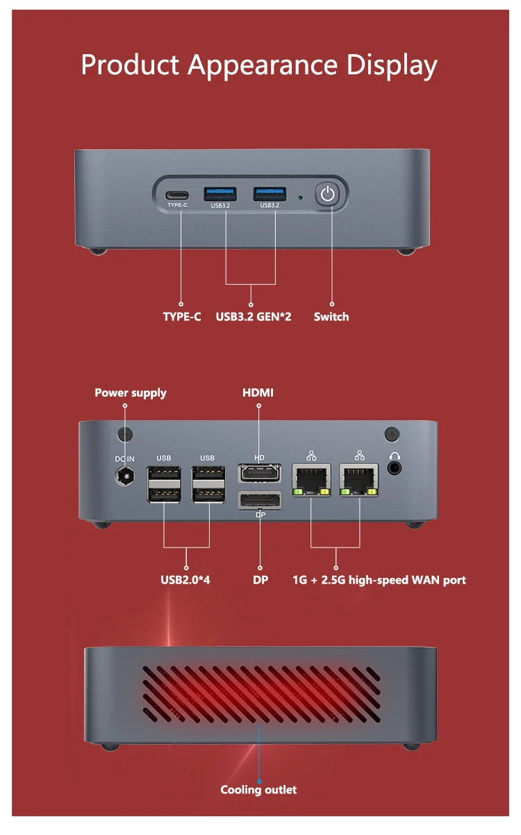 Bestoss Mini PC - AMD Ryzen9 5900HX Octa Core Gaming Power