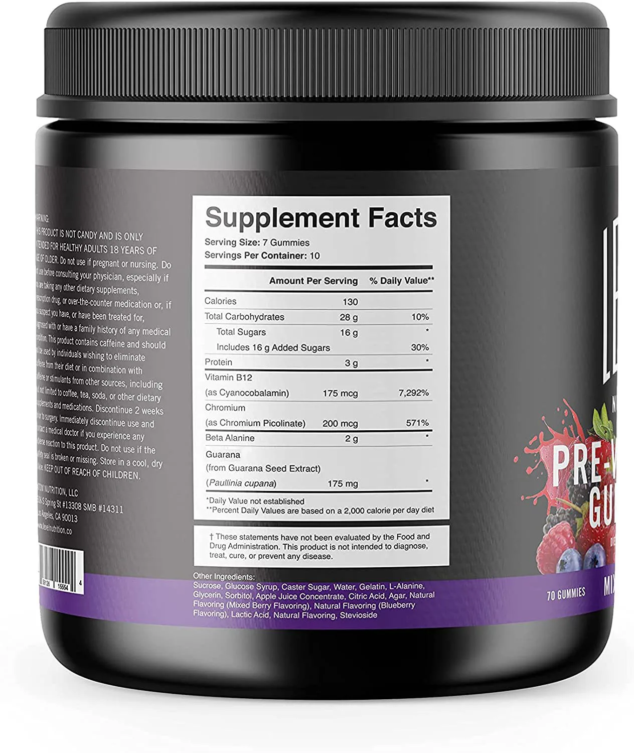 Oem Original Pre Workout Gummies Mixed Berry Vitamin B12 For Immune ...