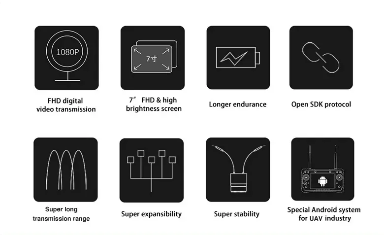 Foxtech Mx16 Handheld 30km Uav Android Ground Control Station Gcs R16 ...