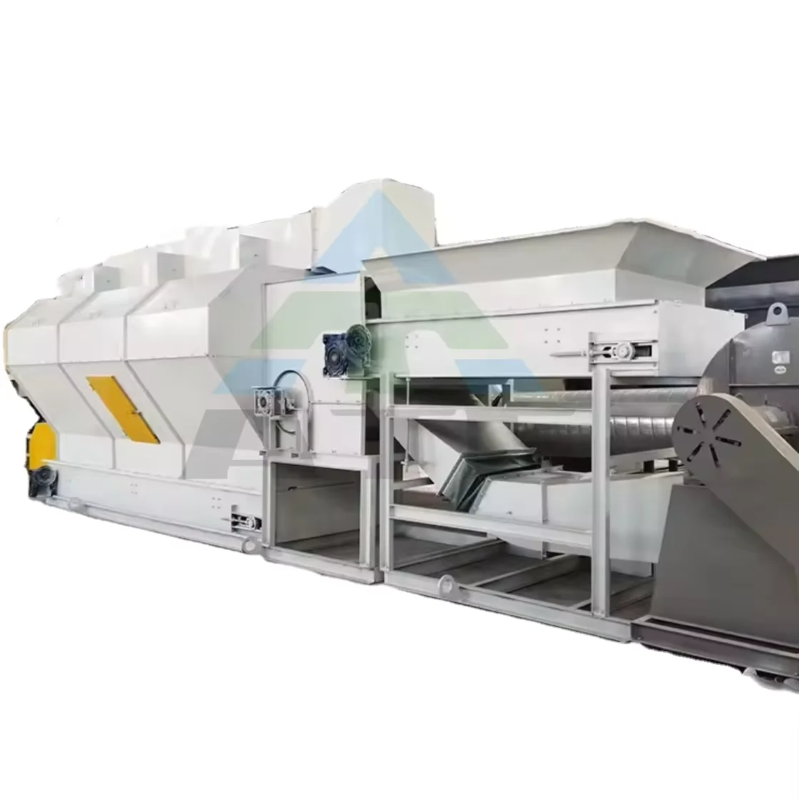 Air separation system for waste sorting separate negative pressure ...