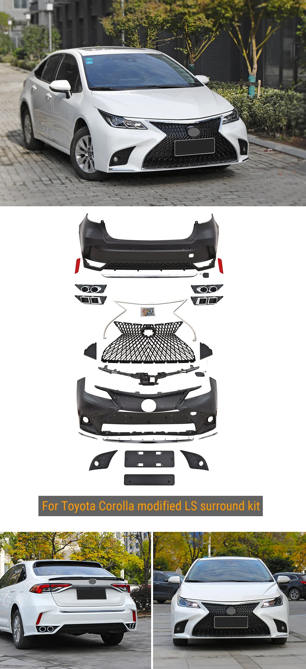 Shop High-Quality Bumper Car Body Parts Kit for Toyota Corolla