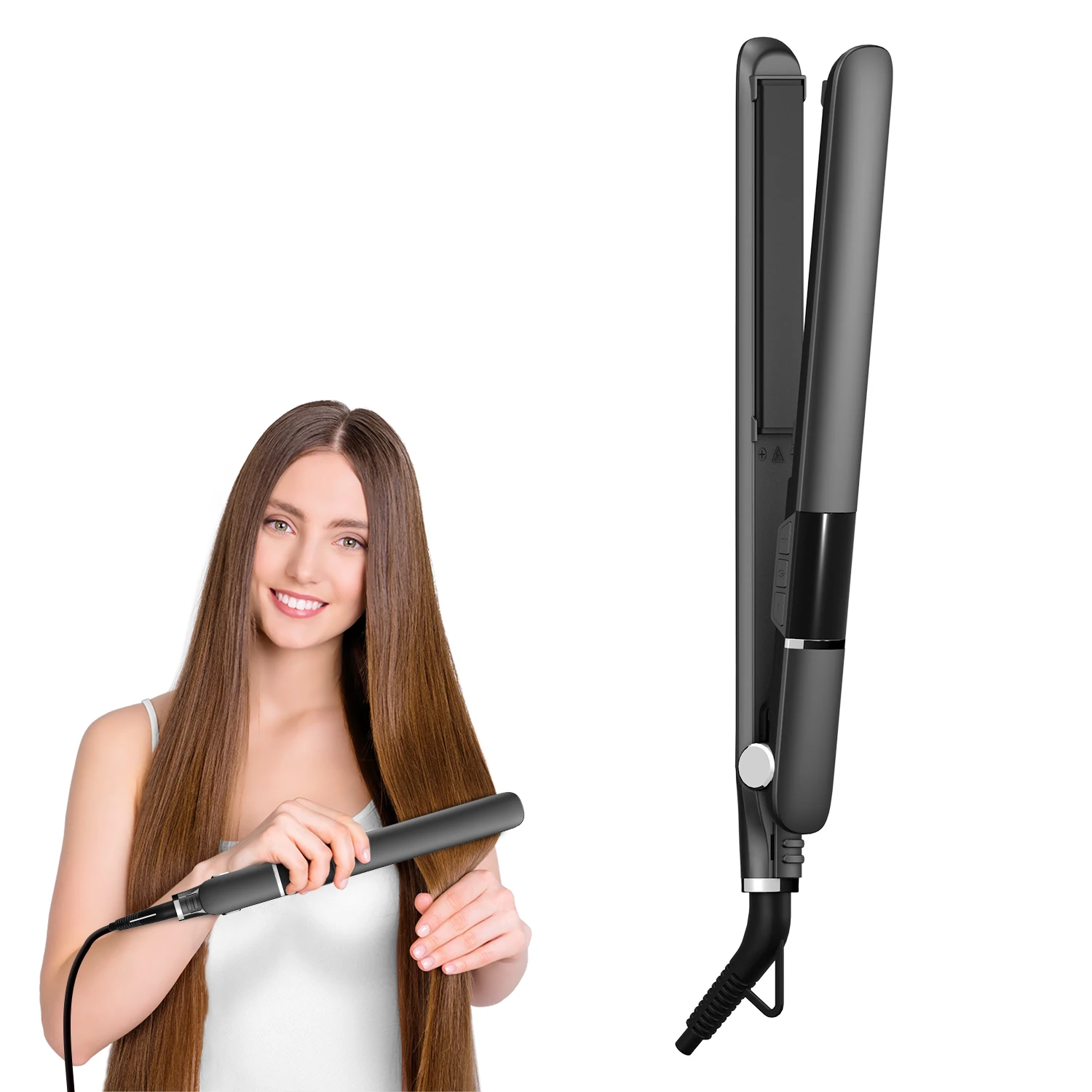 Professional Hair Straightener Flat Iron With Ceramic Coating Plates ...