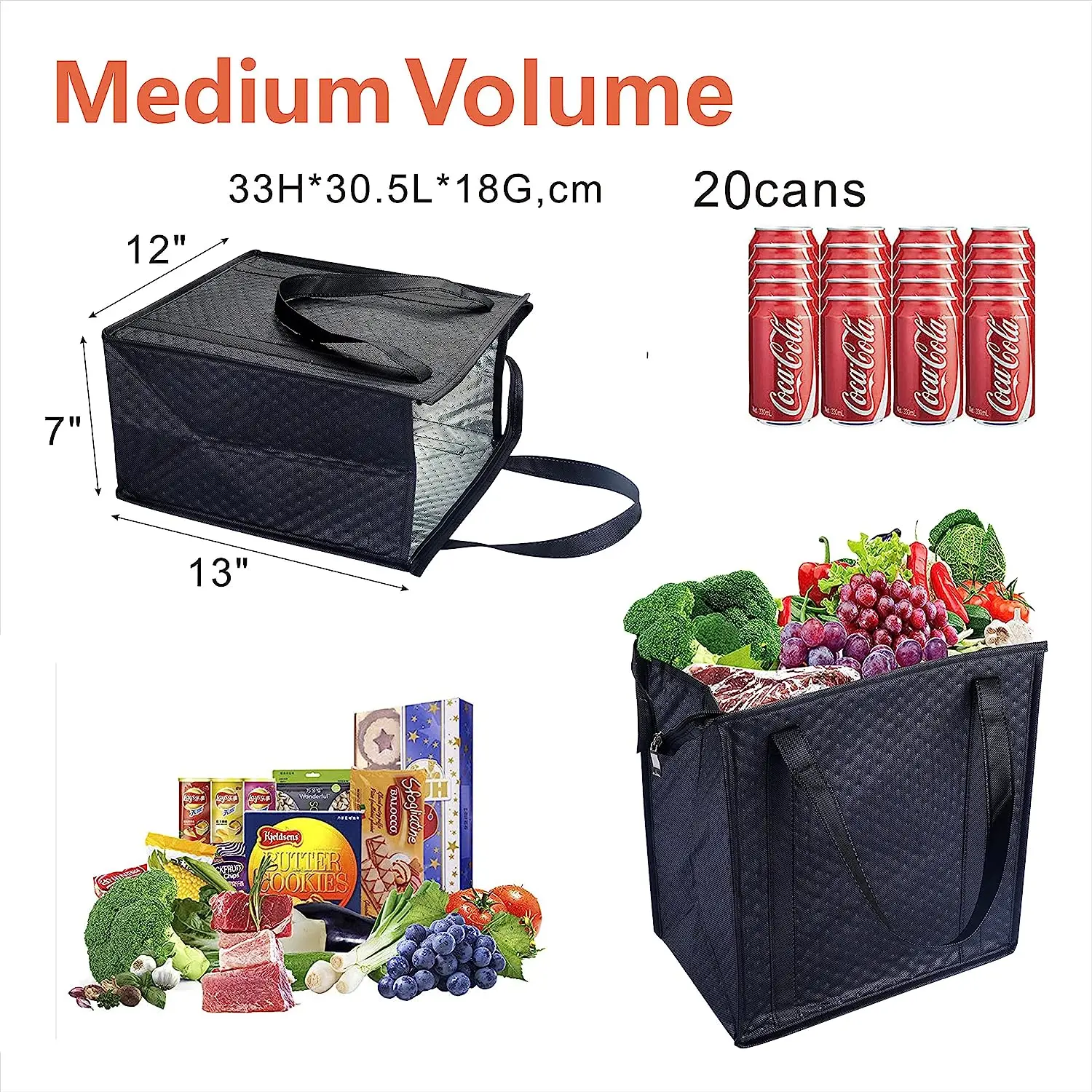 Reusable Food Grade Cooler Lunch Bag Thermal Insulated Foil Bag ...