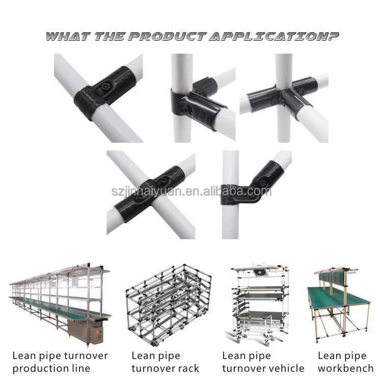 Industrial Lean Pipe Clamp 28mm Lean Tube Connector T Connector Lean Hj ...