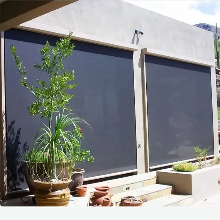 Outdoor Windproof PVC Blinds - Zip Track & Electric Motorized