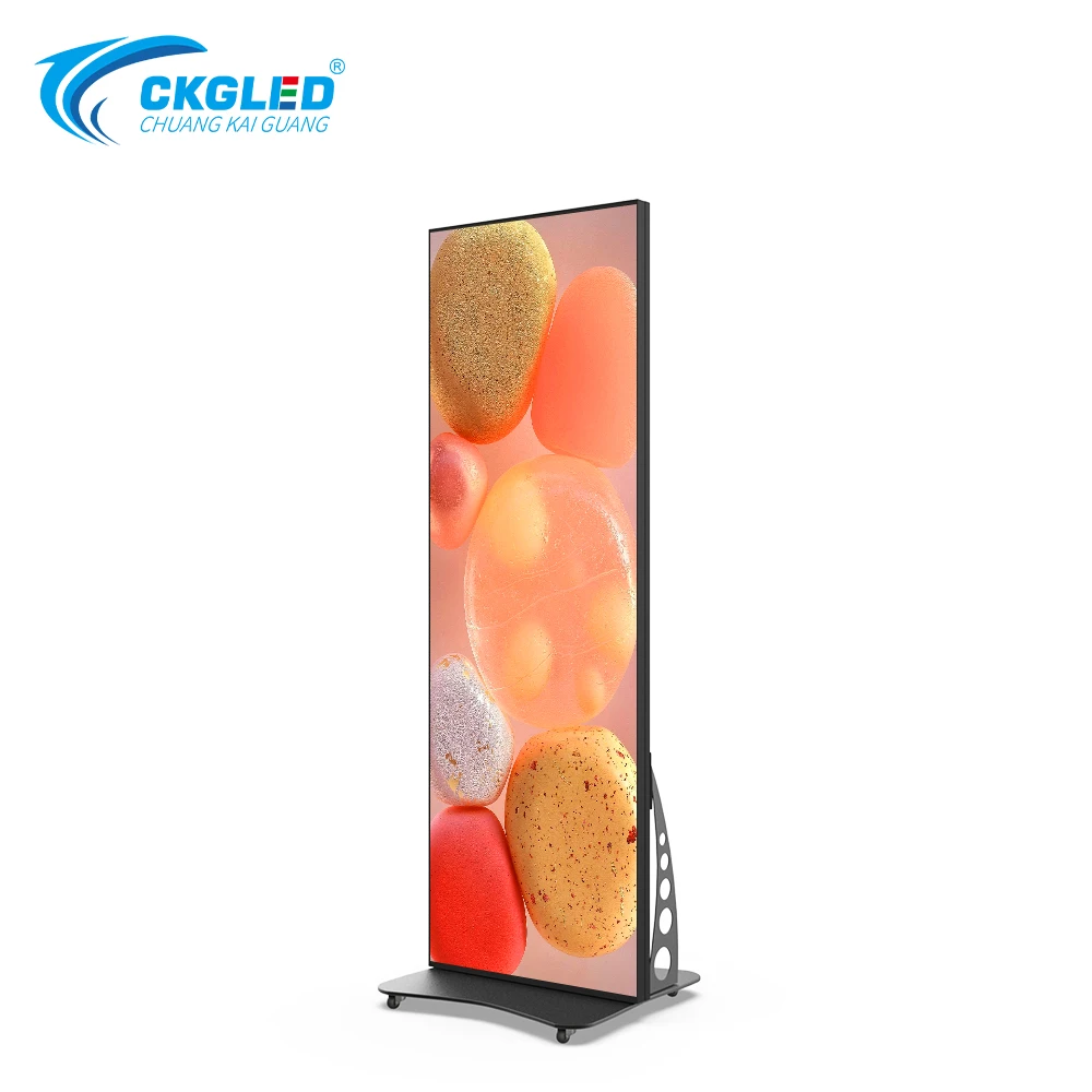 CKGLED Portable Floor Standing Movable Led Poster Stand For Advertising ...