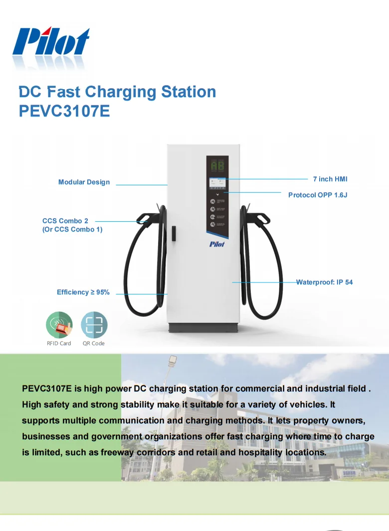 Pilot DC Fast Charging Station - 80KW PEVC3107E Single Plug