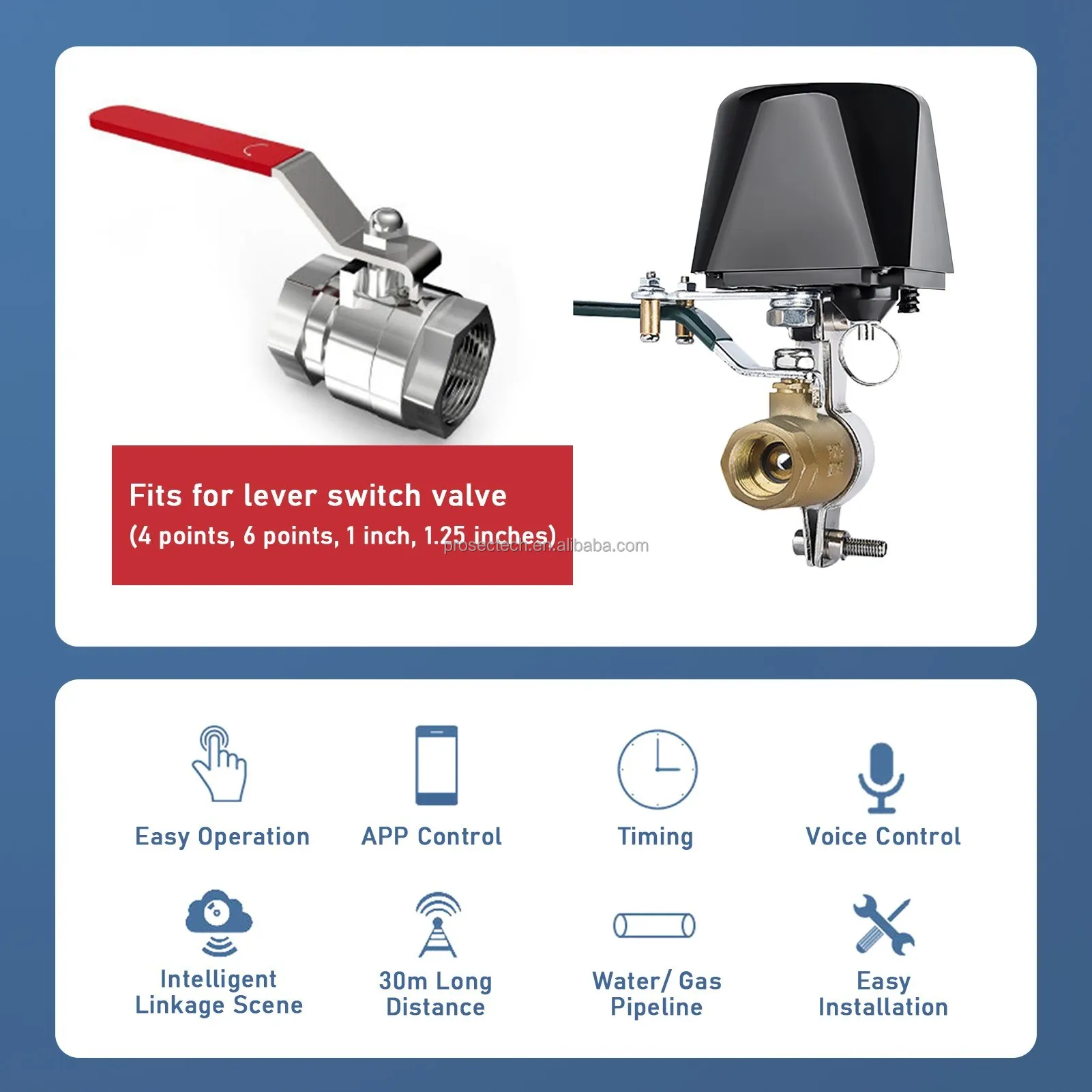 Tuya Wifi Valve Smart Motorized Water /gas Valve Controller For Water ...