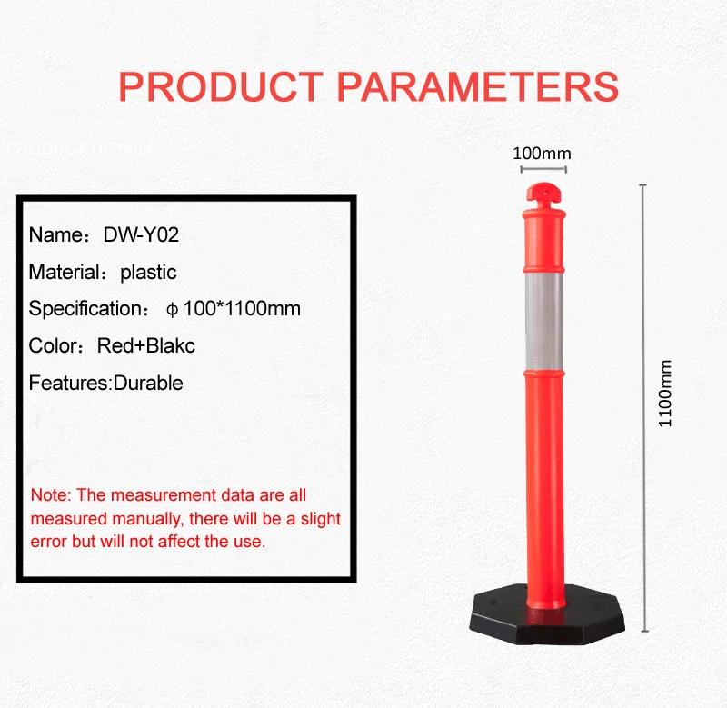 Yellow Post Barrier Plastic Column Pile Safety Bollard Traffic Road ...
