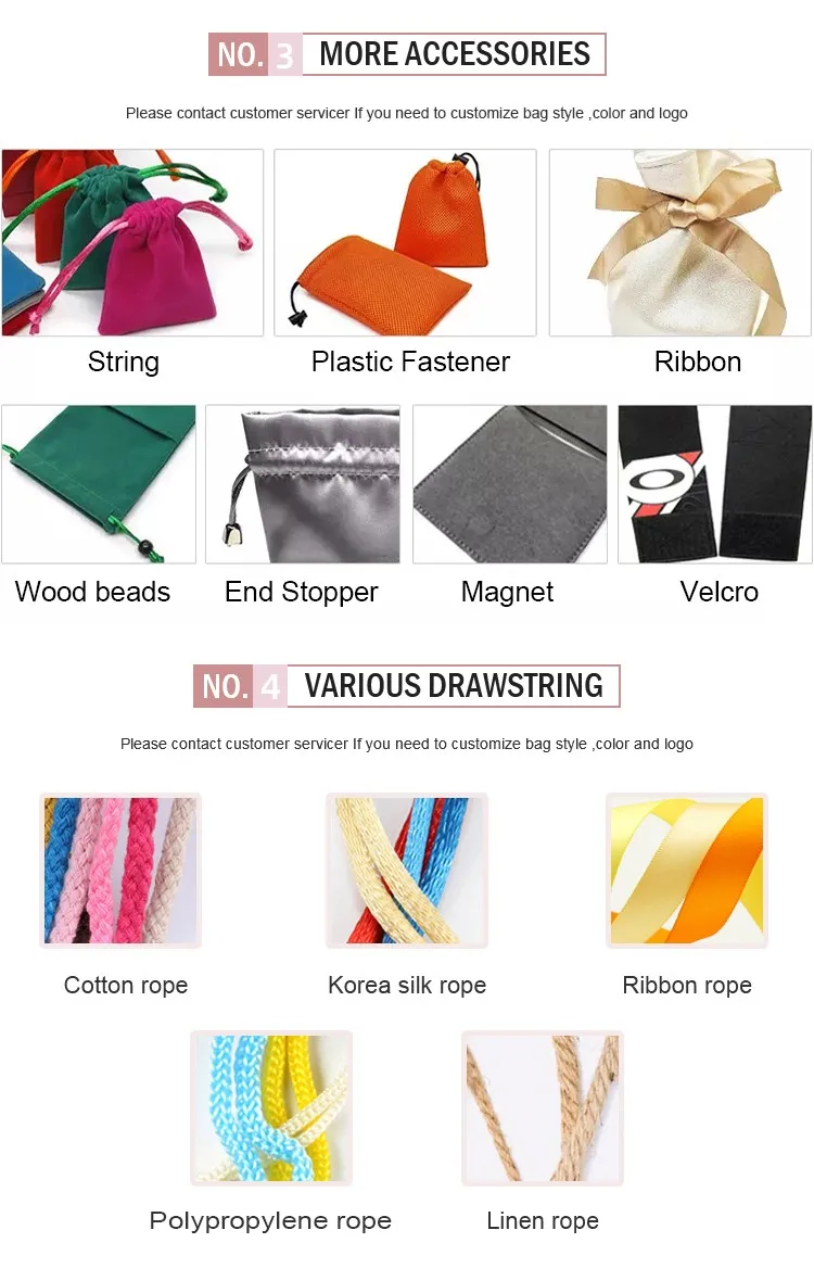 Custom Luxury Small Faux Pu Leather Fabric Drawstring Pouches