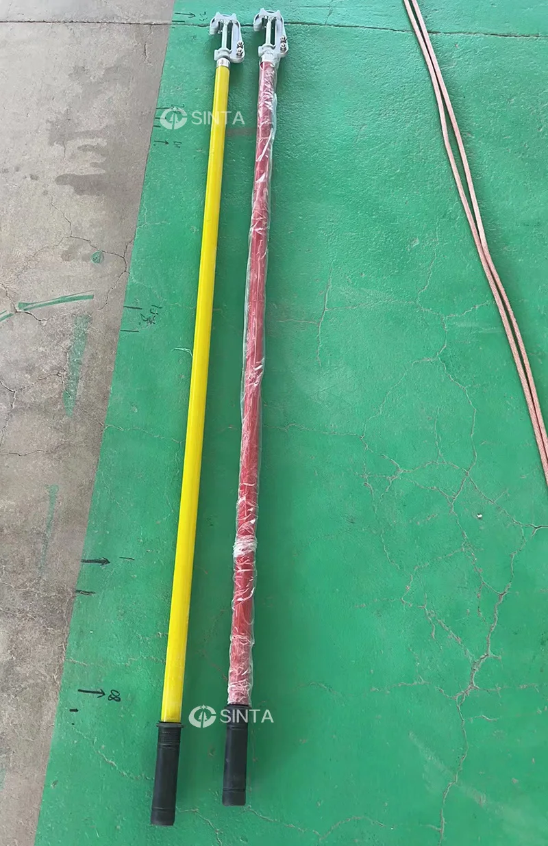 High-voltage Fiberglass Grounding Stick - Insulating & Durable