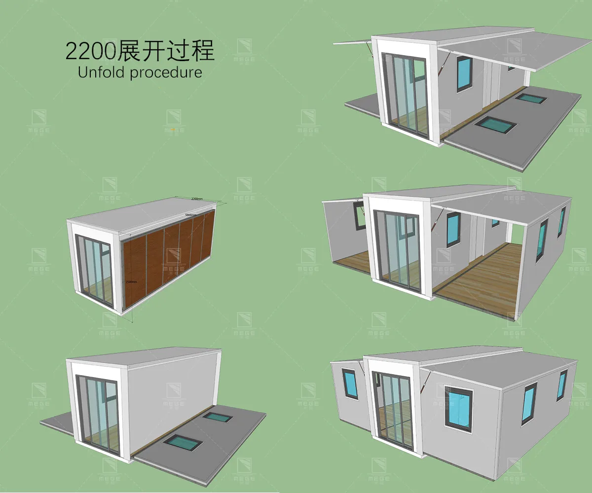 Mege Shelters Modern Low Price Good Quality Large Space Container House ...