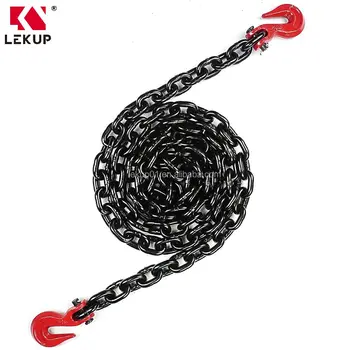 G80 Tow Chain With Clevis Grab Hooks Transport Chain Tie Downs 3/8'' X ...