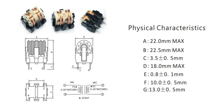 UT20 Ferrite Core Common Mode Inductor Choke Coil Filter Inductor for ...