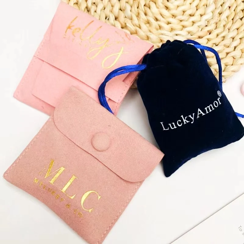 Custom Luxury Drawstring Velvet Envelope Necklace Watch Jewelry Gifts ...