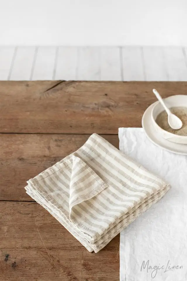Wholesale Cheap 100% Pure Linen Napkins with Custom Designs