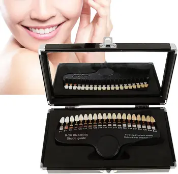 3d Shade Guide Tooth Shade Chart Board 20 Colors Comparator W/ Mirror ...