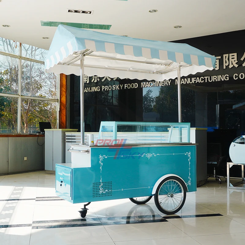 Small Mobile Restaurant Bike Trolley Food Gelato Cart for Catering ...