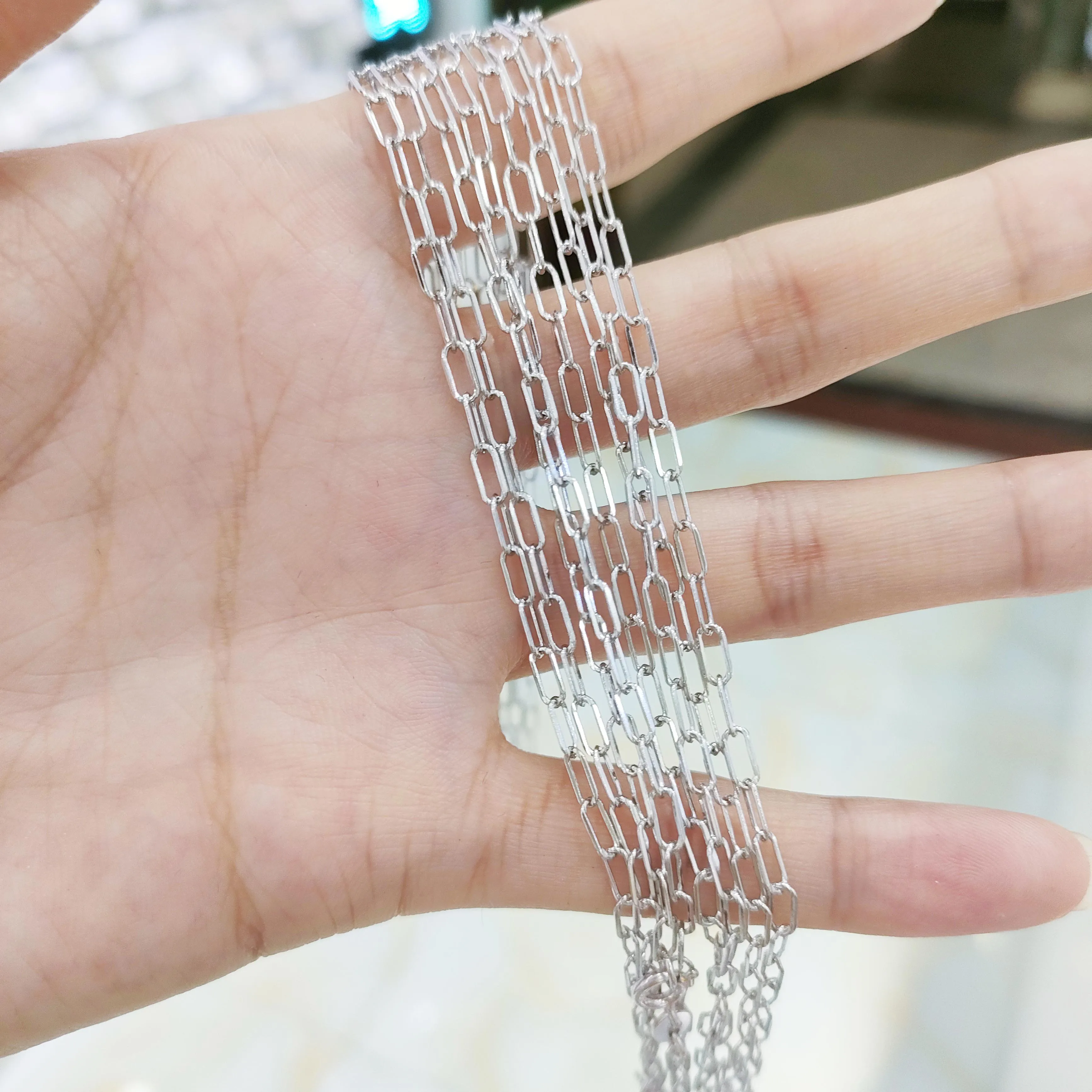 Wholesale 925 Sterling Silver Square Shape Chain 20 Inches Jewelry ...