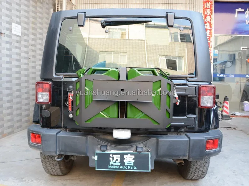 Spare Tire Rack Fuel Tank Carrier For Jeep Wrangler Jk 2007+ Car ...