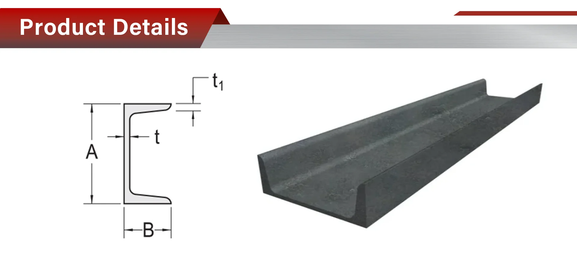 Factory Direct Sale Q195 Carbon Steel Profiles C Channel & U Channel ...
