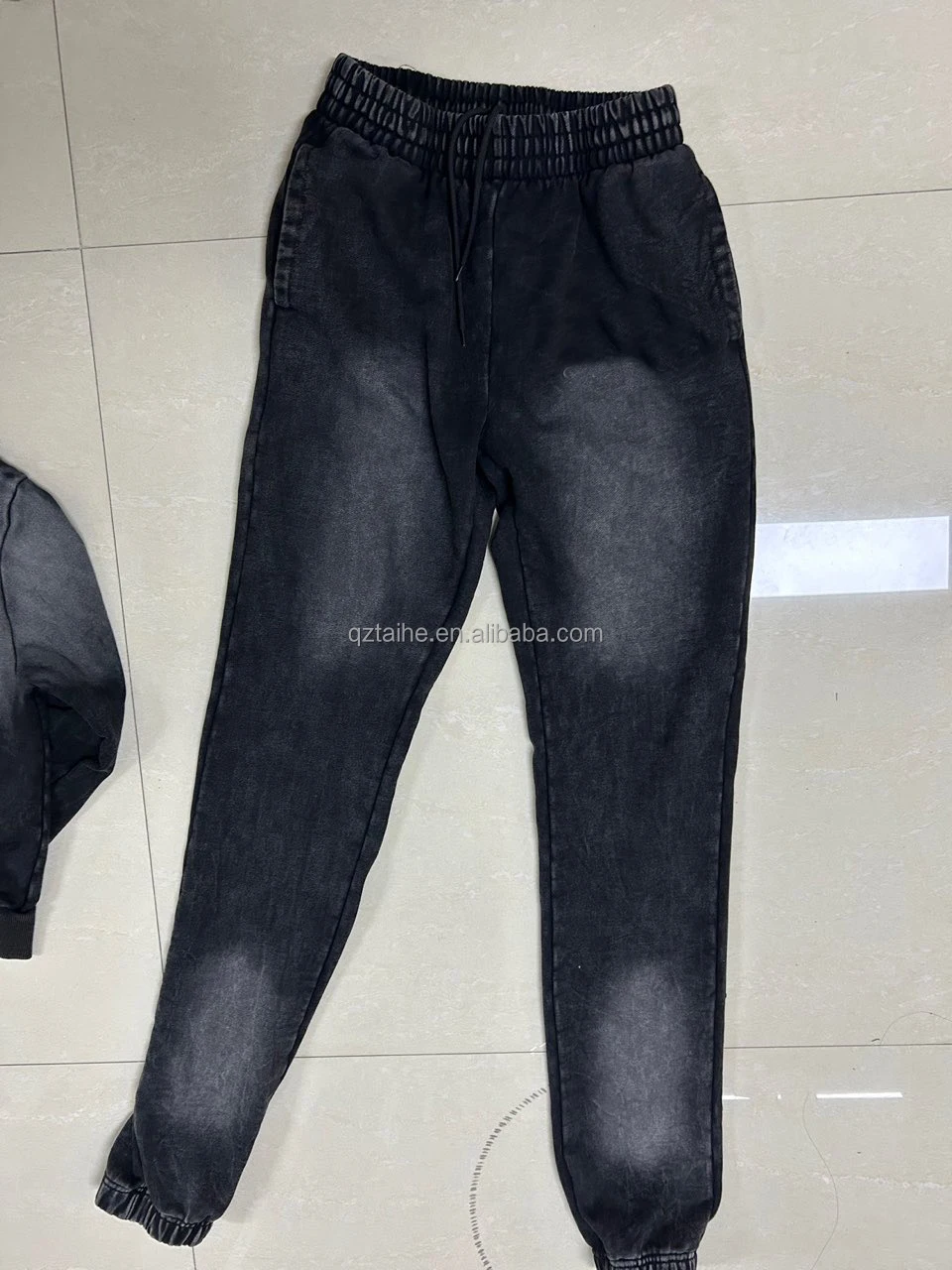 Unisex Acid Wash Flare Sweatpants Custom Heavyweight French Terry With ...