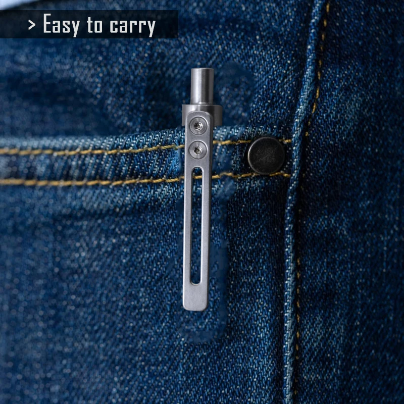 EDC Writing Tactical Pocket Pens Titanium Alloy Survival Click Pen With ...