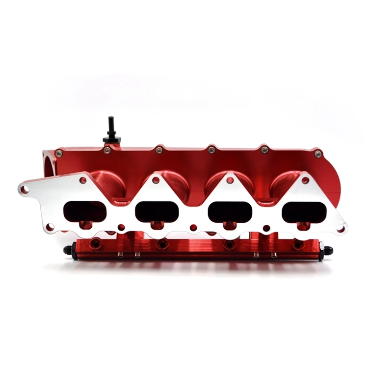Mitsubishi EVO 4G63 Red Ported Intake Manifold, Aluminum, OEM