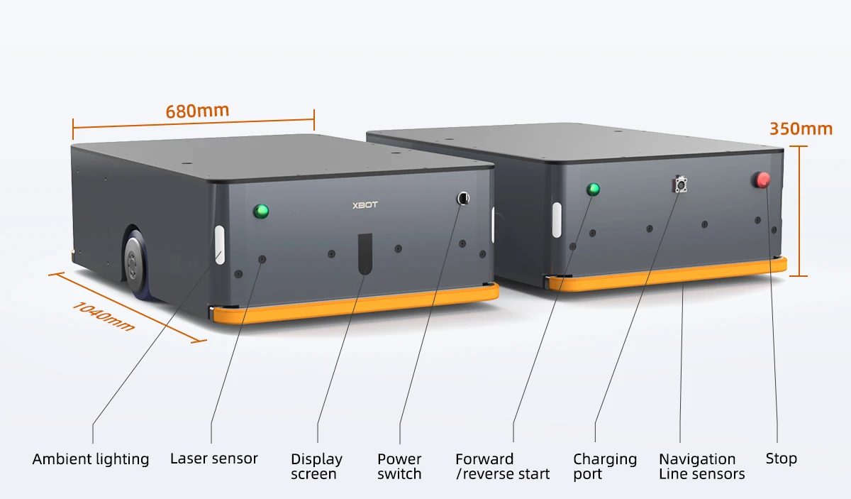 1T Load Unmanned Agv Robot Pallet Obstacle Avoidance Sensor Two-way ...