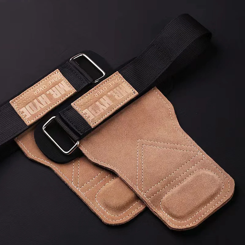 Home Gym Fitness Hand Grips Cowhide Adjustable Eco-Friendly Durable ...
