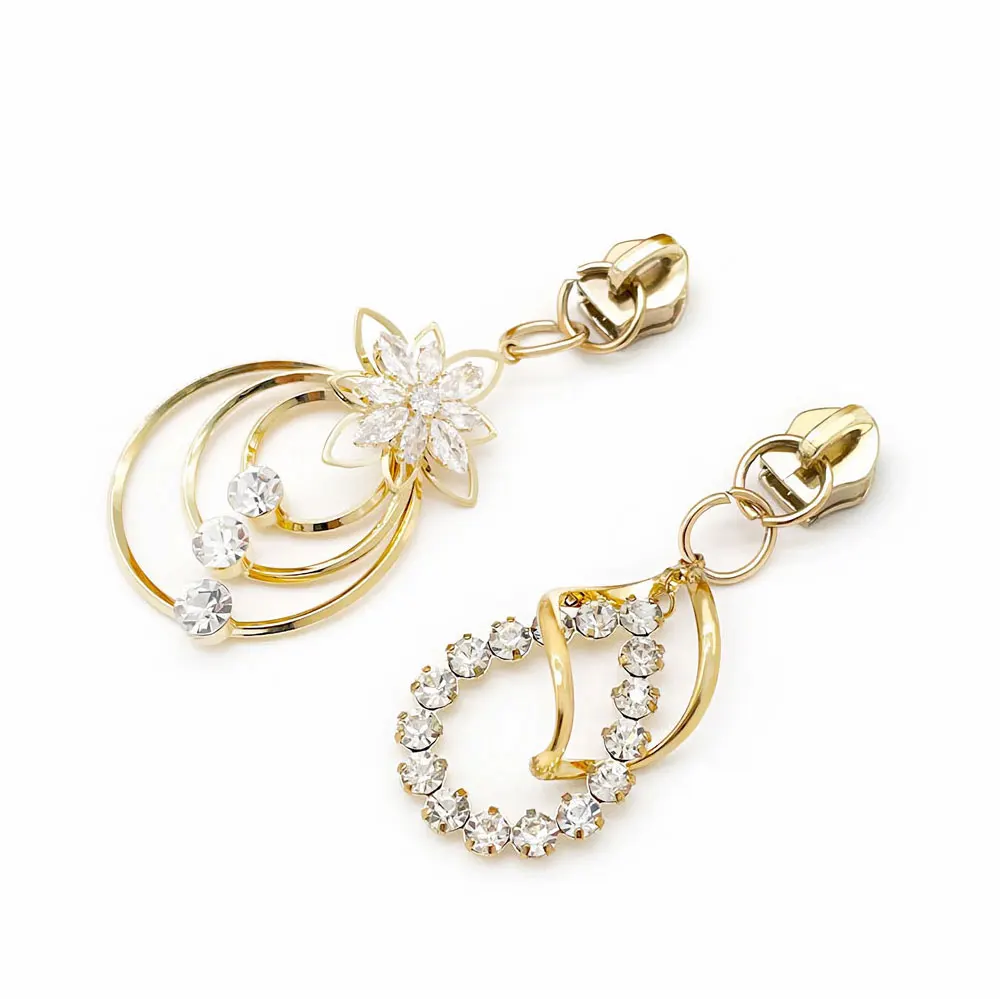 Luxury Rhinestones Zipper Puller - Shining Pearl Slider