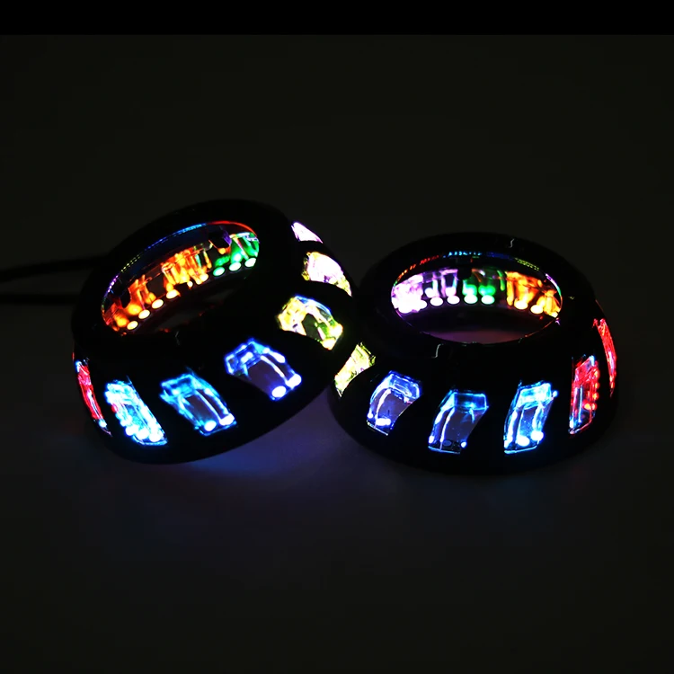 3 Inch Turbine Shroud with LED Halo Ring for Car Headlights