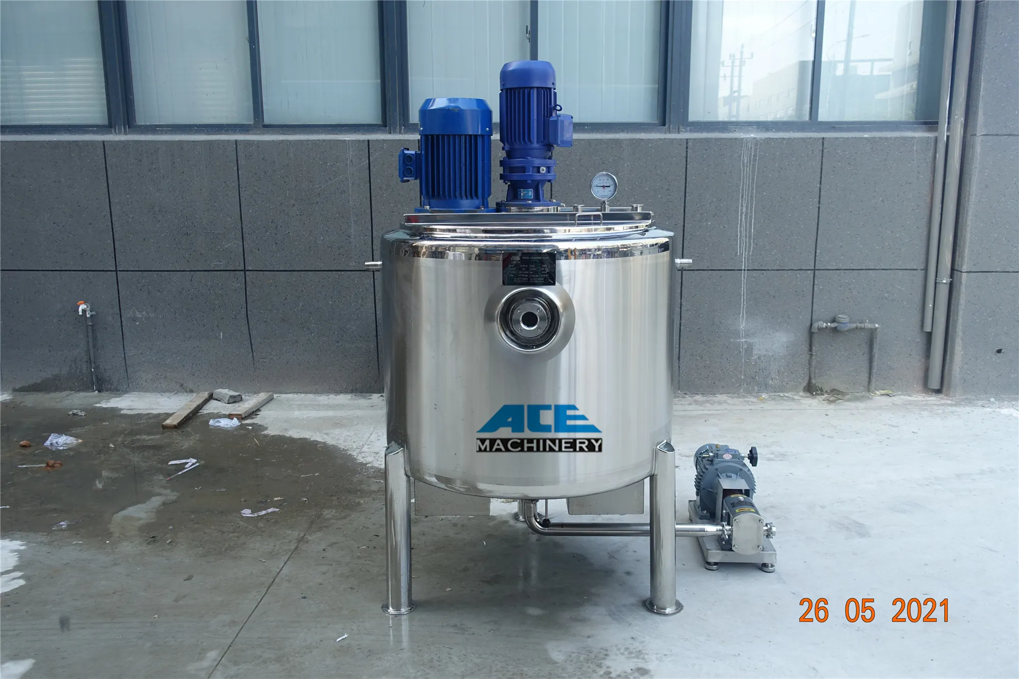 Food Cooker Steam/gas/electric Jacket Kettle with Agitator