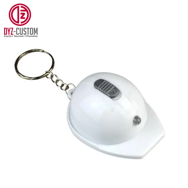 Hard Hat Shaped LED Keychain Bottle Opener - Safety Helmets