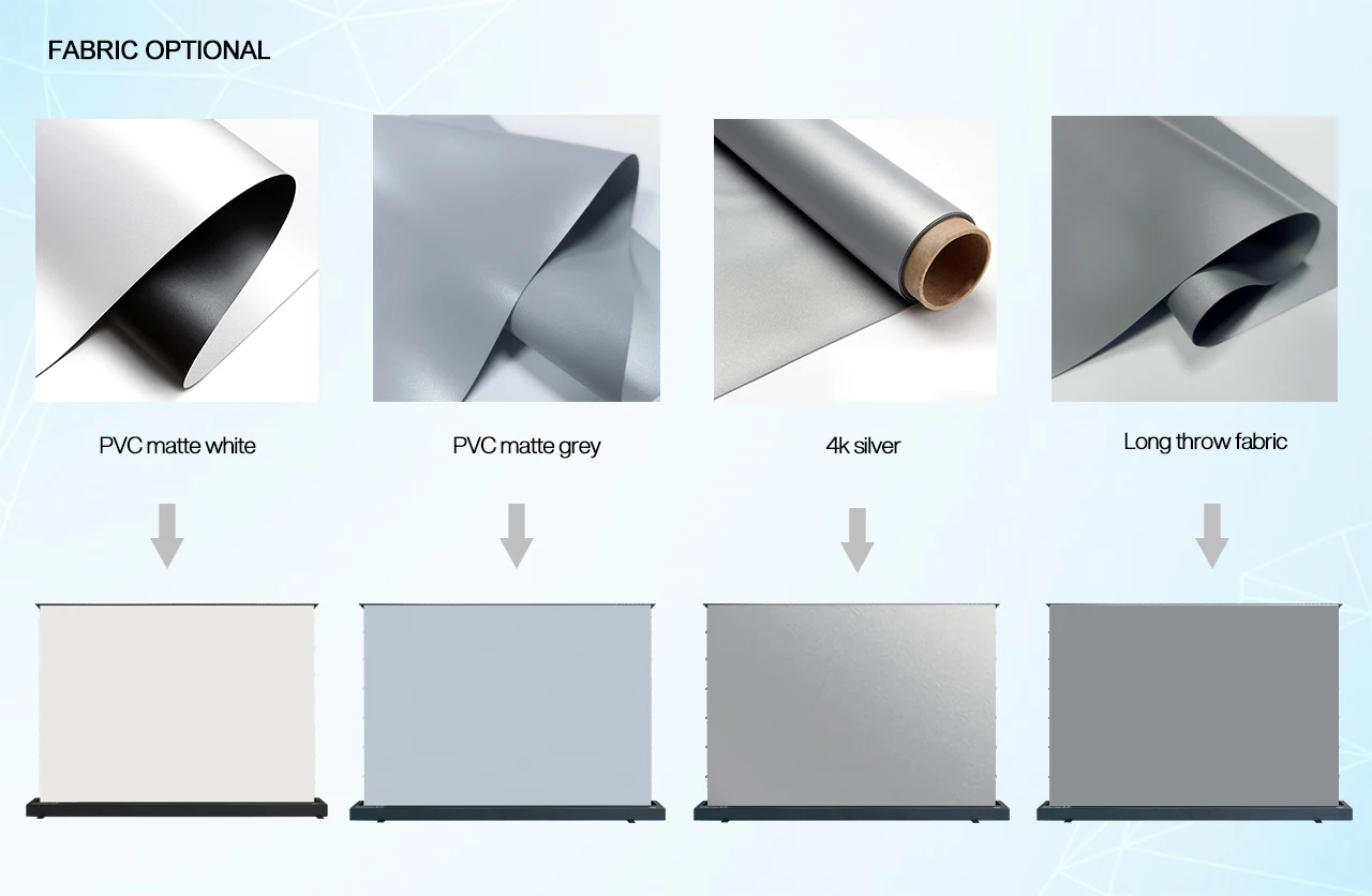 72 Inch Motorized PVC Fresnel ALR Floor-Rising Projector Screen for ...