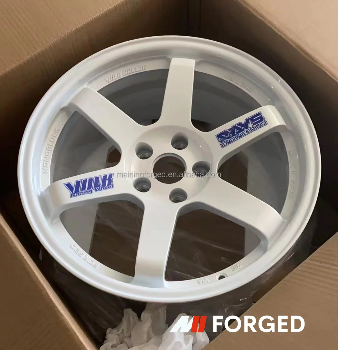 MN Forged White 18" Replica Volk Racing TE37 JDM Alloy Wheels for BMW ...