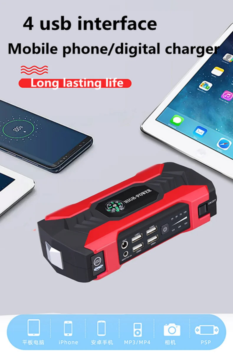 High Quality Car Battery Starting Power Supply 12v Emergency Power ...