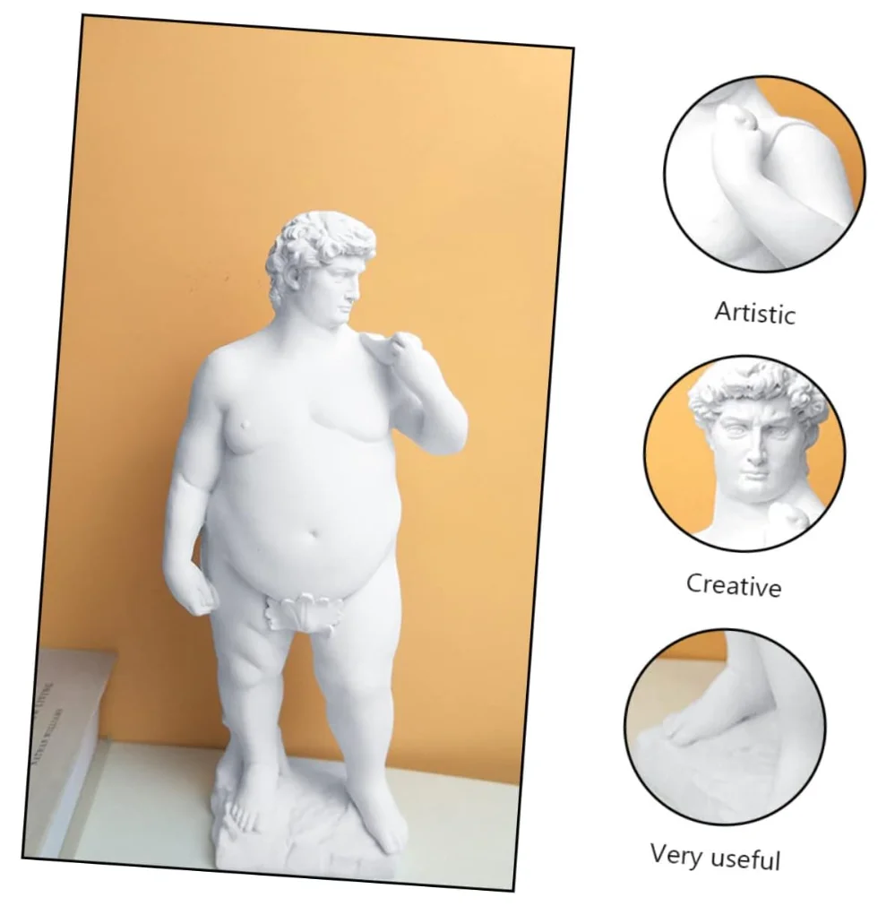 Toni Michelangelo's Life-Size Resin Statue 3D Sculpture Angel Style Fat ...