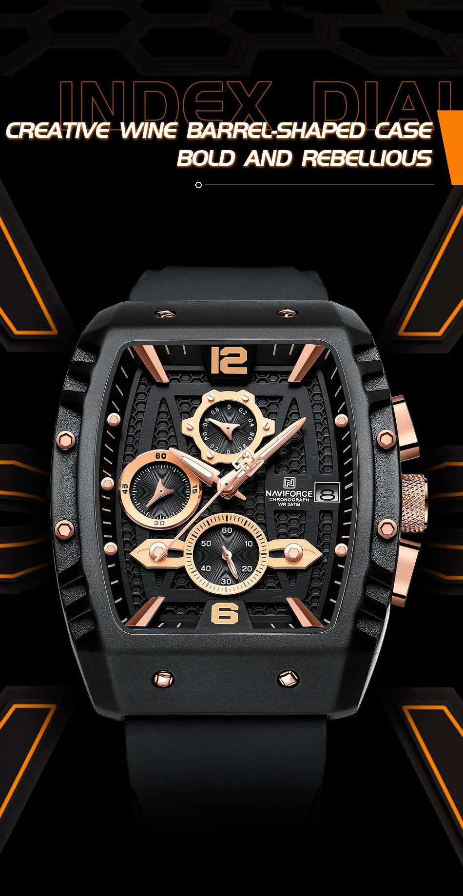 NAVIFORCE 8025 - Durable Sports Watch with Quartz Movement