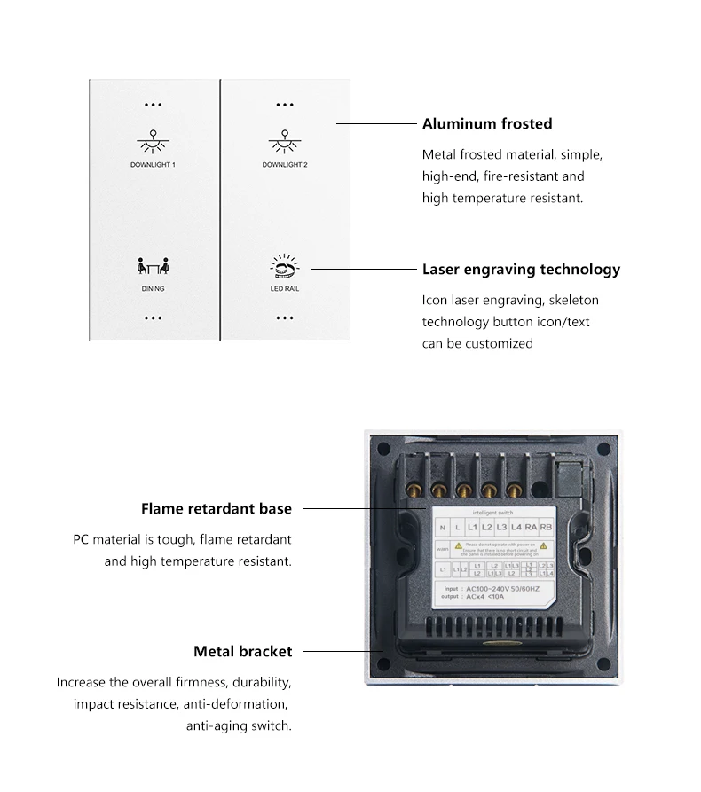 GTD Zigbee Smart Home Wall Switch - Voice Control & Wifi