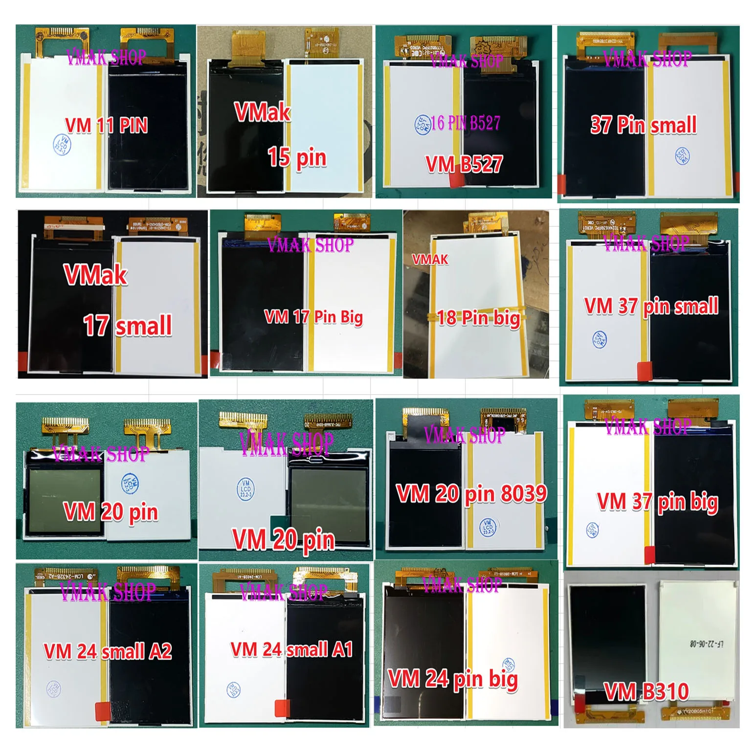 Factory Hot Selling 11 16 17 20 24 37 Pin Lcd Screen Digitizer Assembly ...