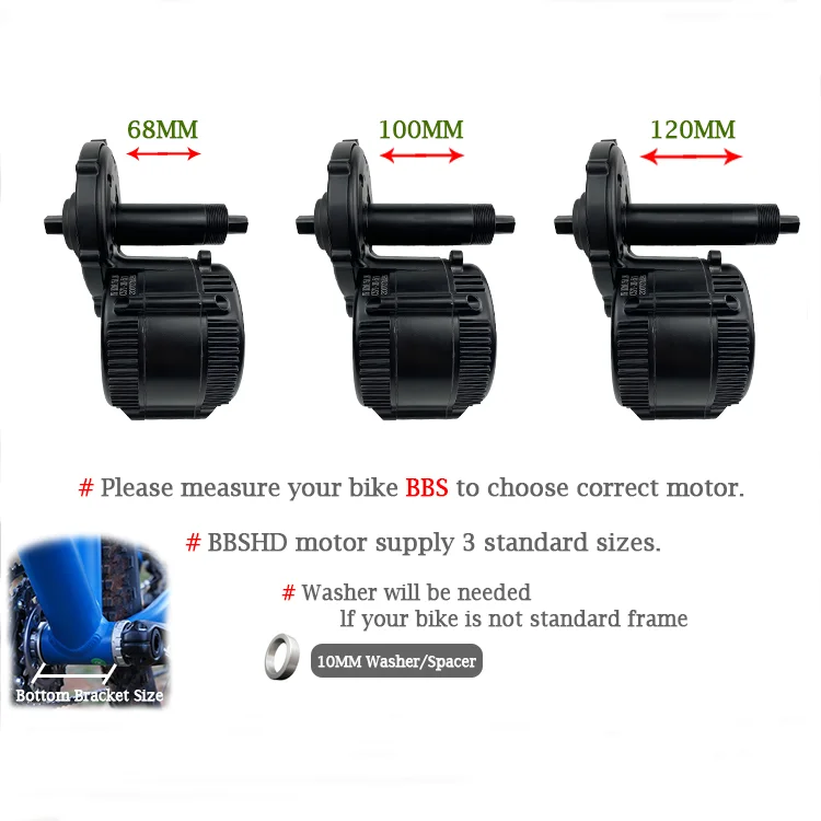 Bafang BBSHD BBS01B BBS02B E Bike Conversion Kit - 500W-1000W