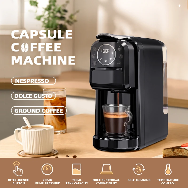 20 Bar Electric Coffee Maker Stainless Steel Multi Capsule Coffee Machine Oem For Espresso - Buy ...