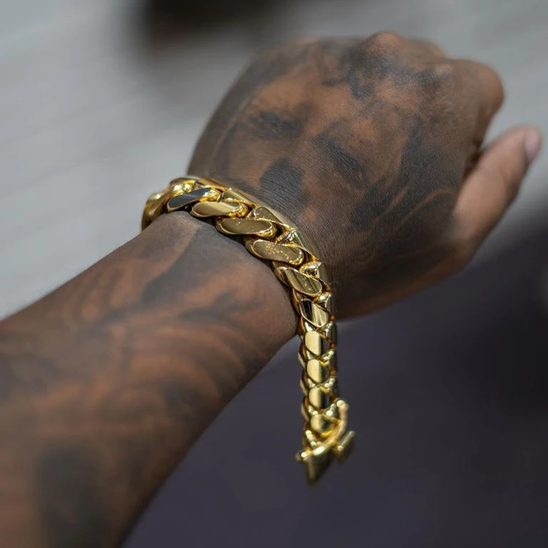 Luxury Hip Hop Jewelry Cadena Cubana Custom 10k 14k 18k 24k Real Solid ...