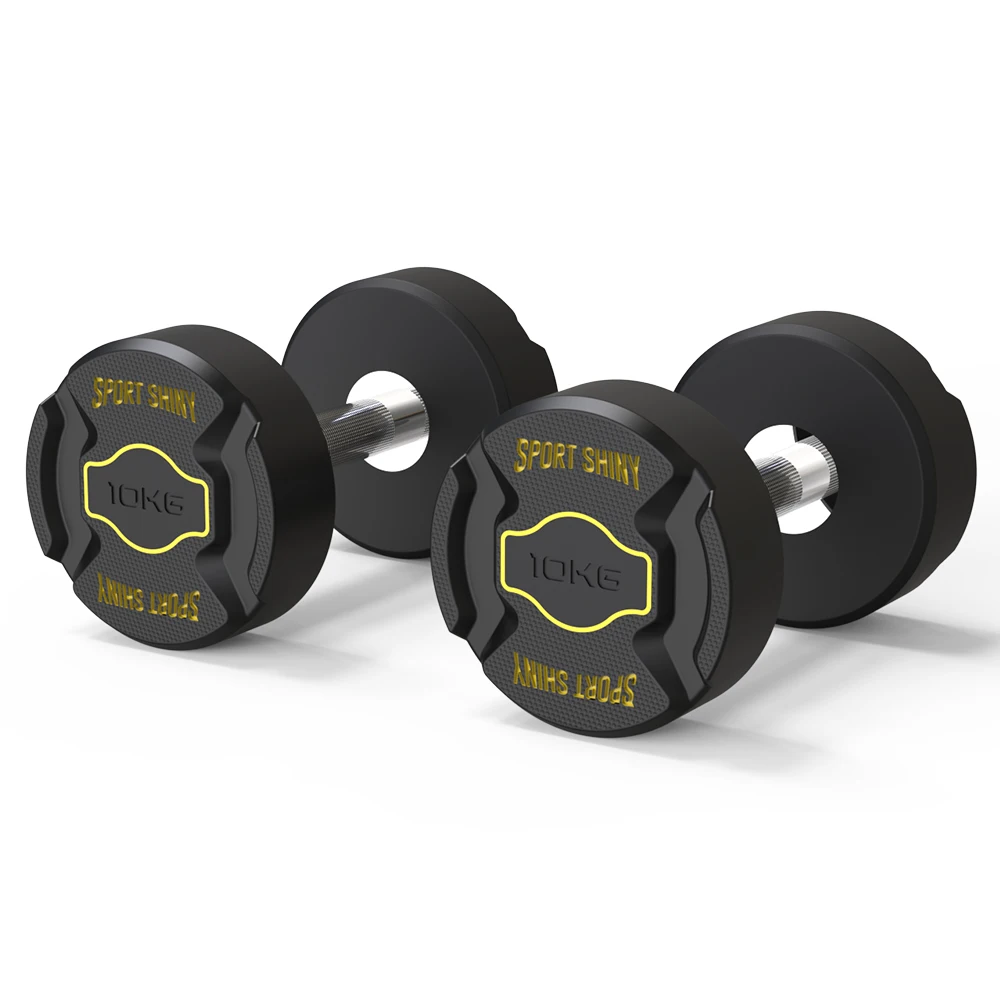 Cpu Dumbbell Polyurethane Rubber Encased Dumbbell Sets Rubber Dumbbells ...