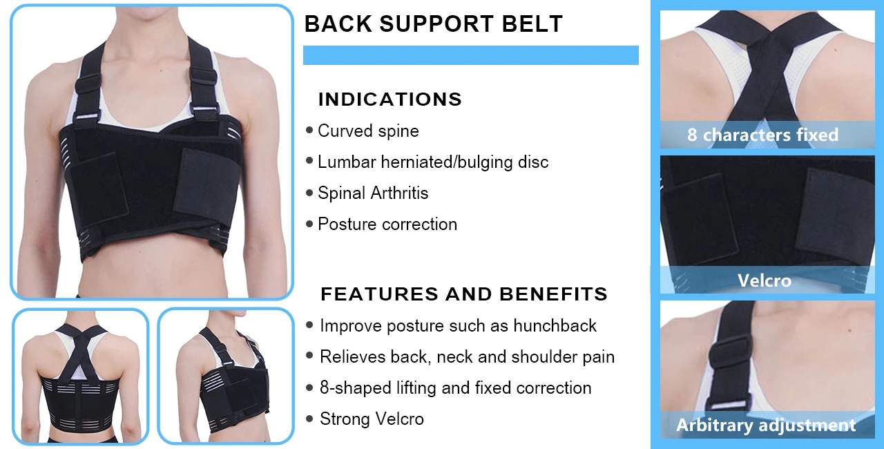 Fixed Lumbar Disc Protrusion Rib Belt with Adjustable Compression and ...