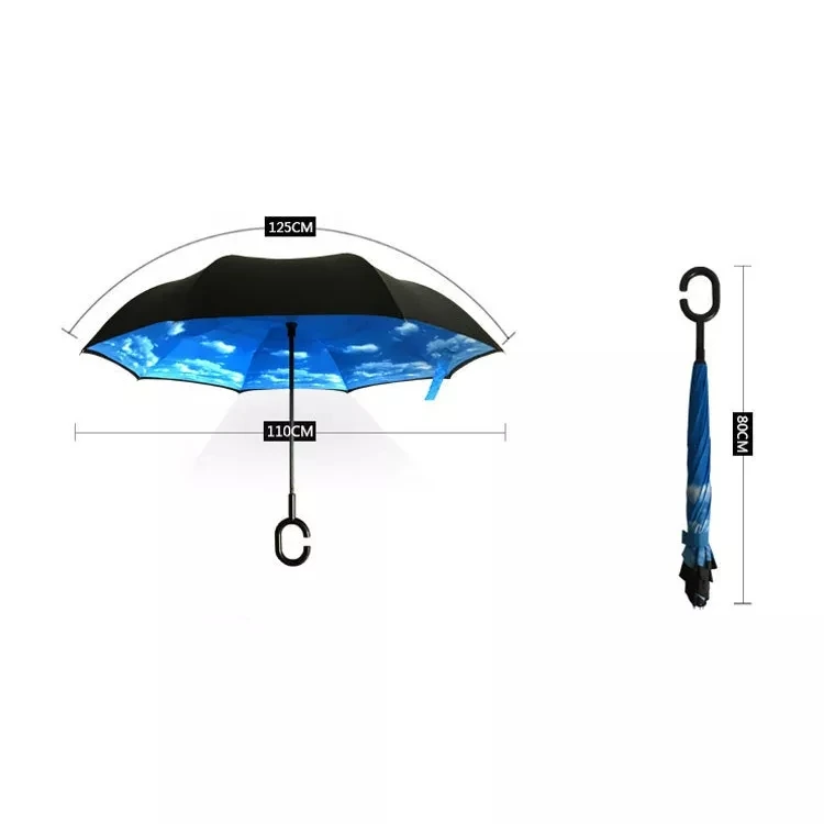 Wholesale EE1245 Invert Umbrella - Double Layer, Windproof