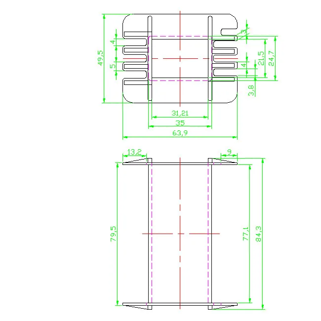 High Quality Plastic Split CD Core EI Lamination Bobbin